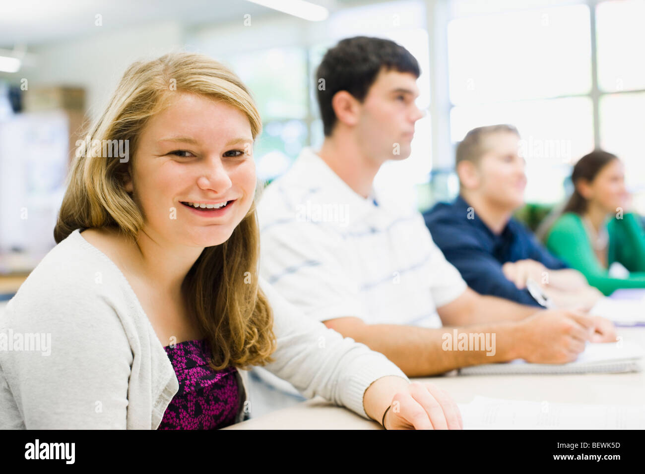 Students in a classroom Stock Photo - Alamy