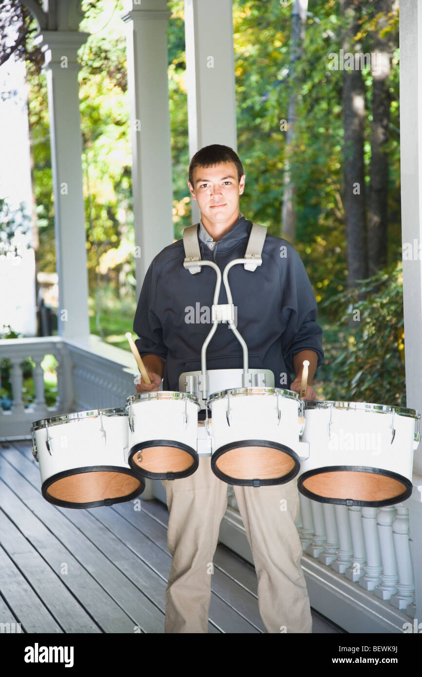 Man playing a drum Stock Photo - Alamy
