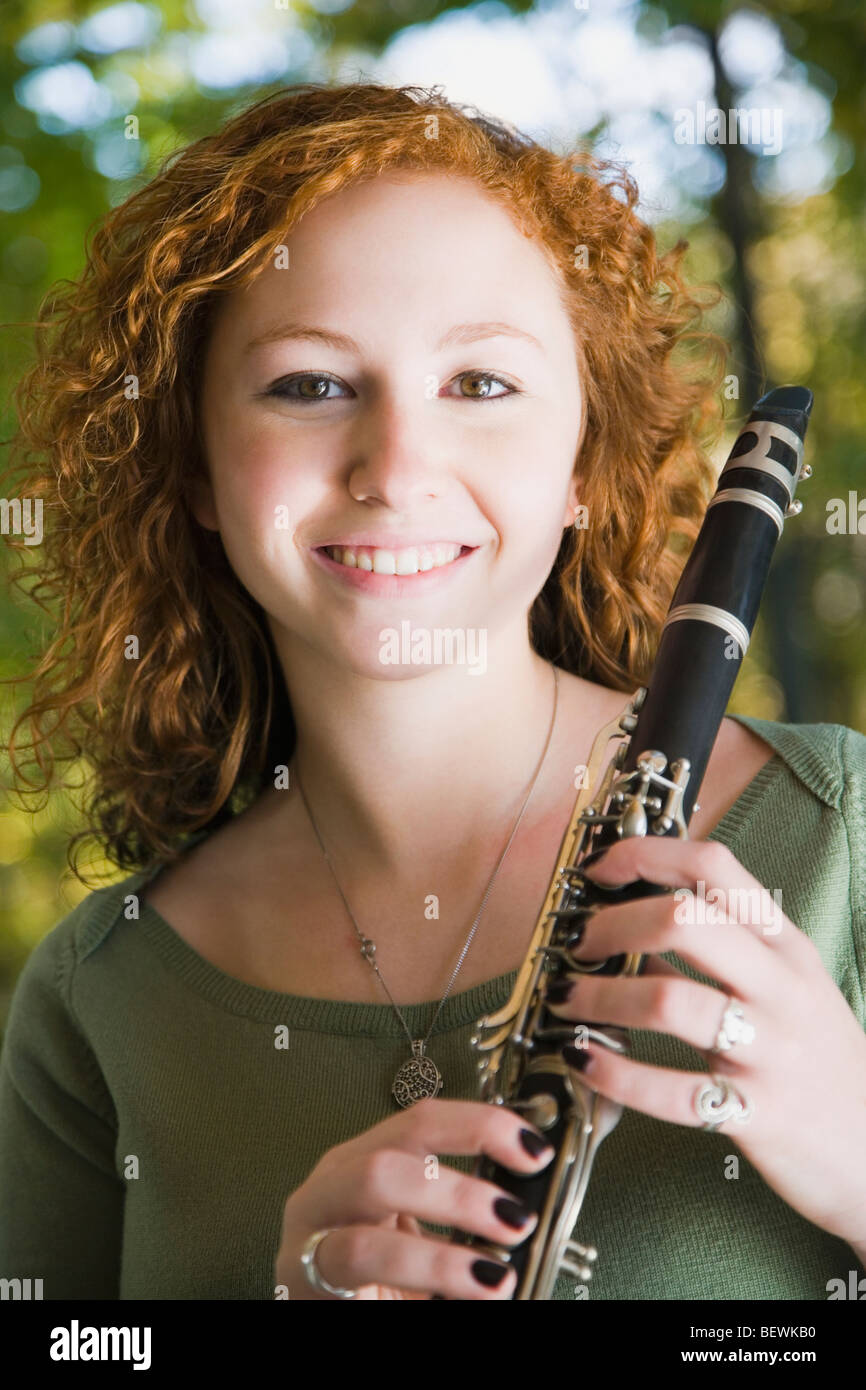 Woman playing clarinet hi-res stock photography and images - Alamy