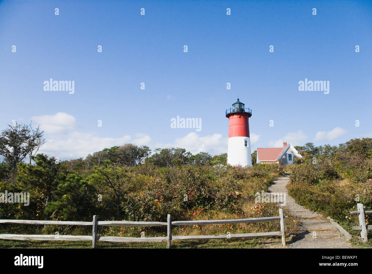 Trail leading toward a lighthouse Stock Photo - Alamy