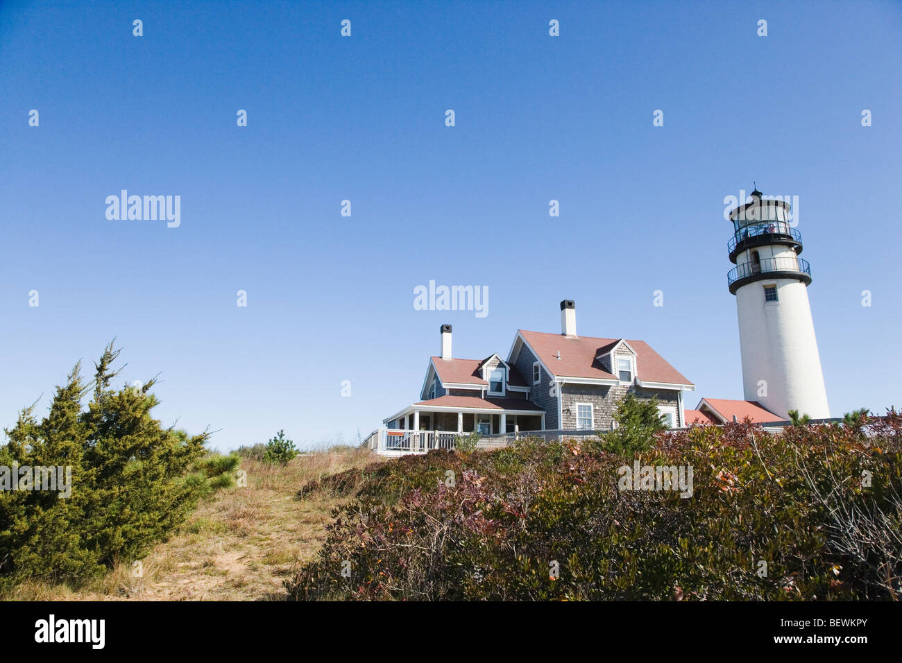Lighthouse in a field Stock Photo - Alamy
