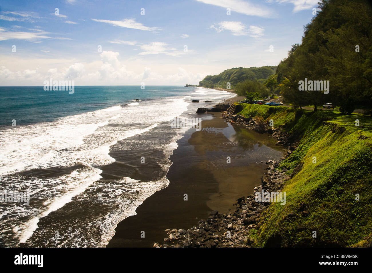 Tides on the beach, Papeete, Tahiti, French Polynesia Stock Photo - Alamy