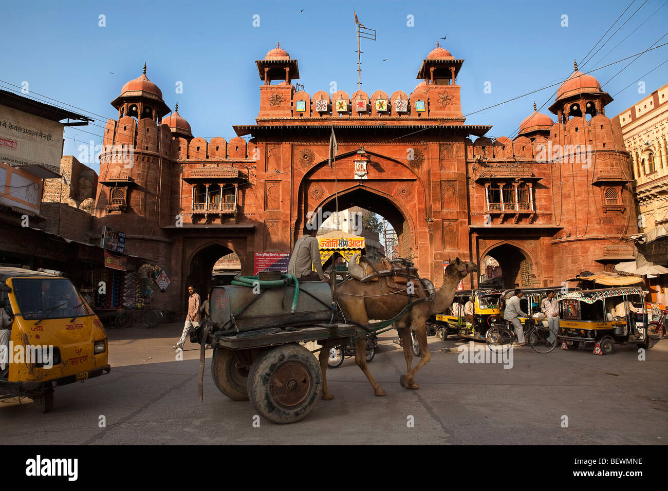 gate in the old city of Bikaner rajasthan state in india Stock Photo ...