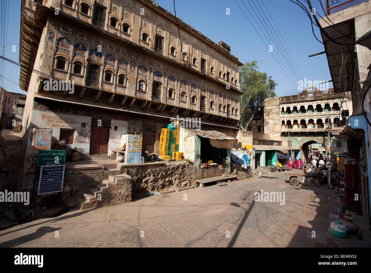 in Mandawa street rajasthan state in indi Stock Photo - Alamy