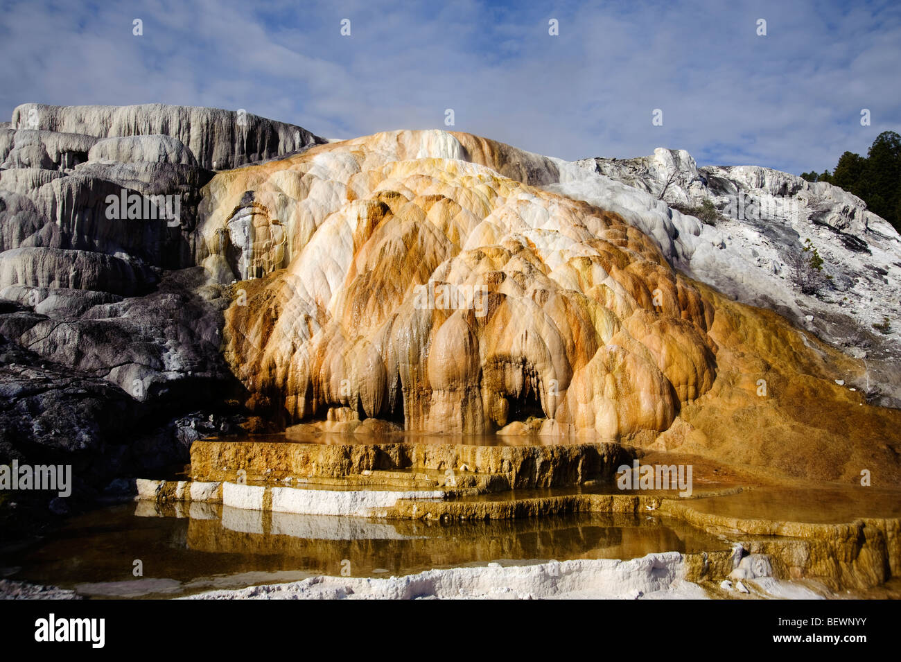 Hot springs caused rock formation Stock Photo - Alamy