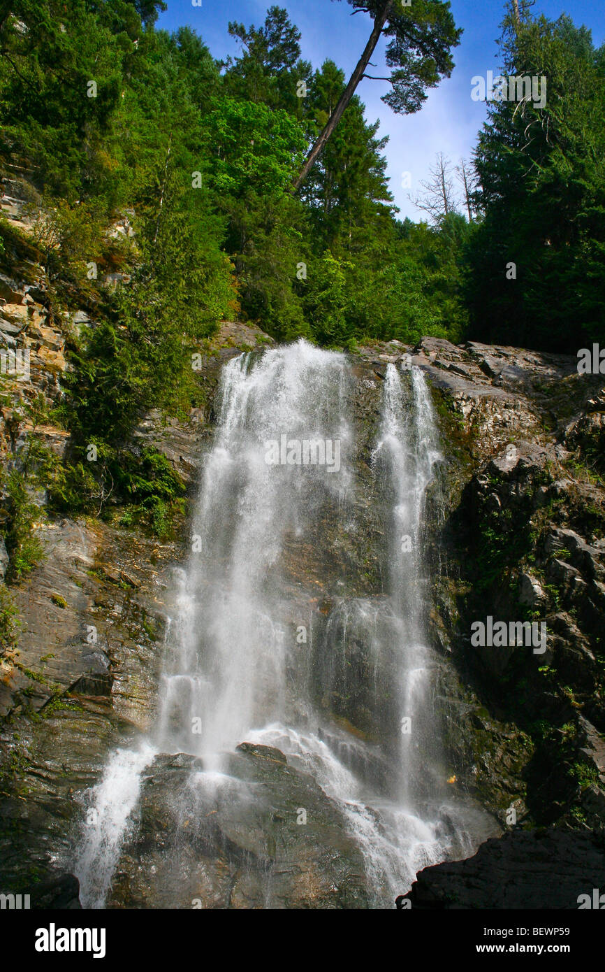 waterfall crashing over rocks Stock Photo - Alamy