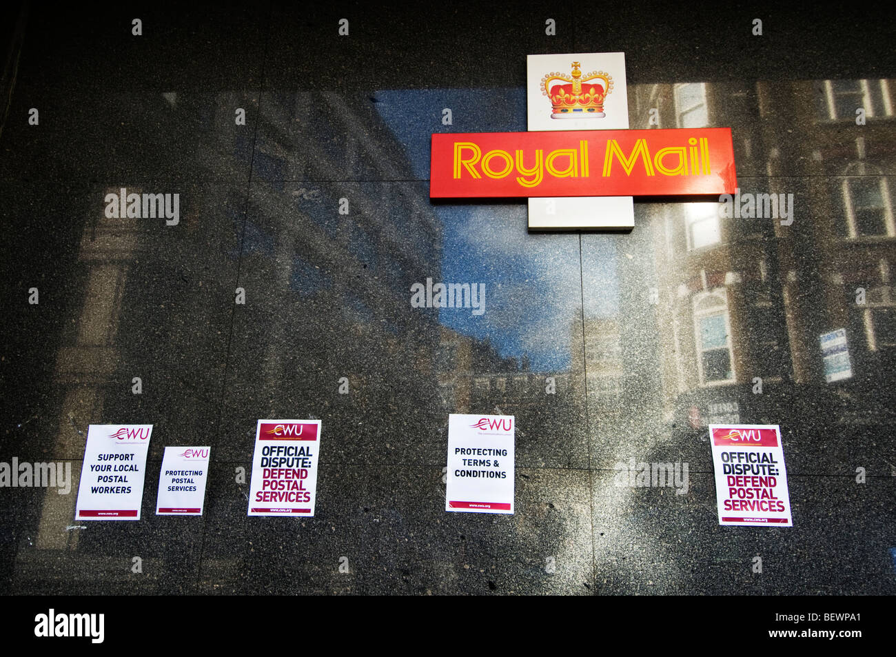 Strike by postal workers members of Union of Communication workers ...