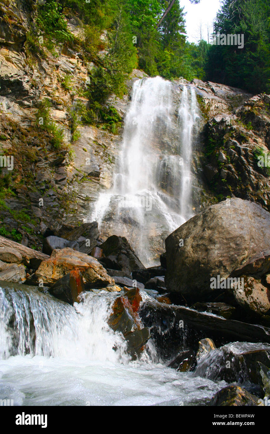 waterfall crashing over rocks Stock Photo - Alamy
