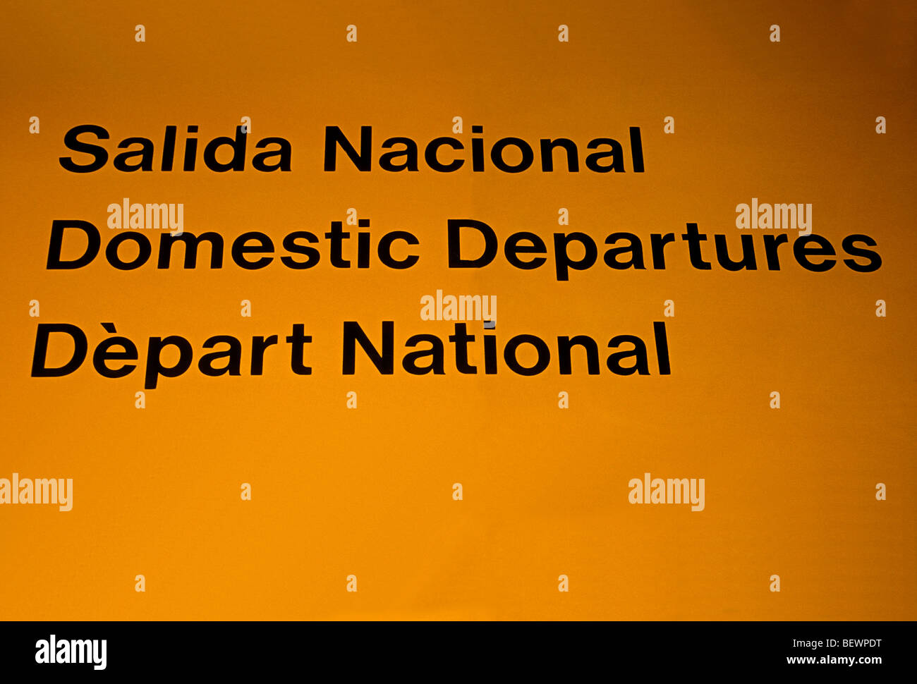 Trilingual sign, Spanish English French sign, Cancun International ...