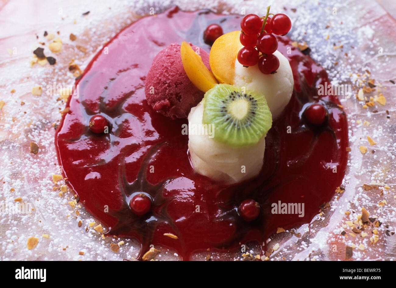 Sorbet, Fruit Puree, Dessert, Alsace, France Stock Photo - Alamy