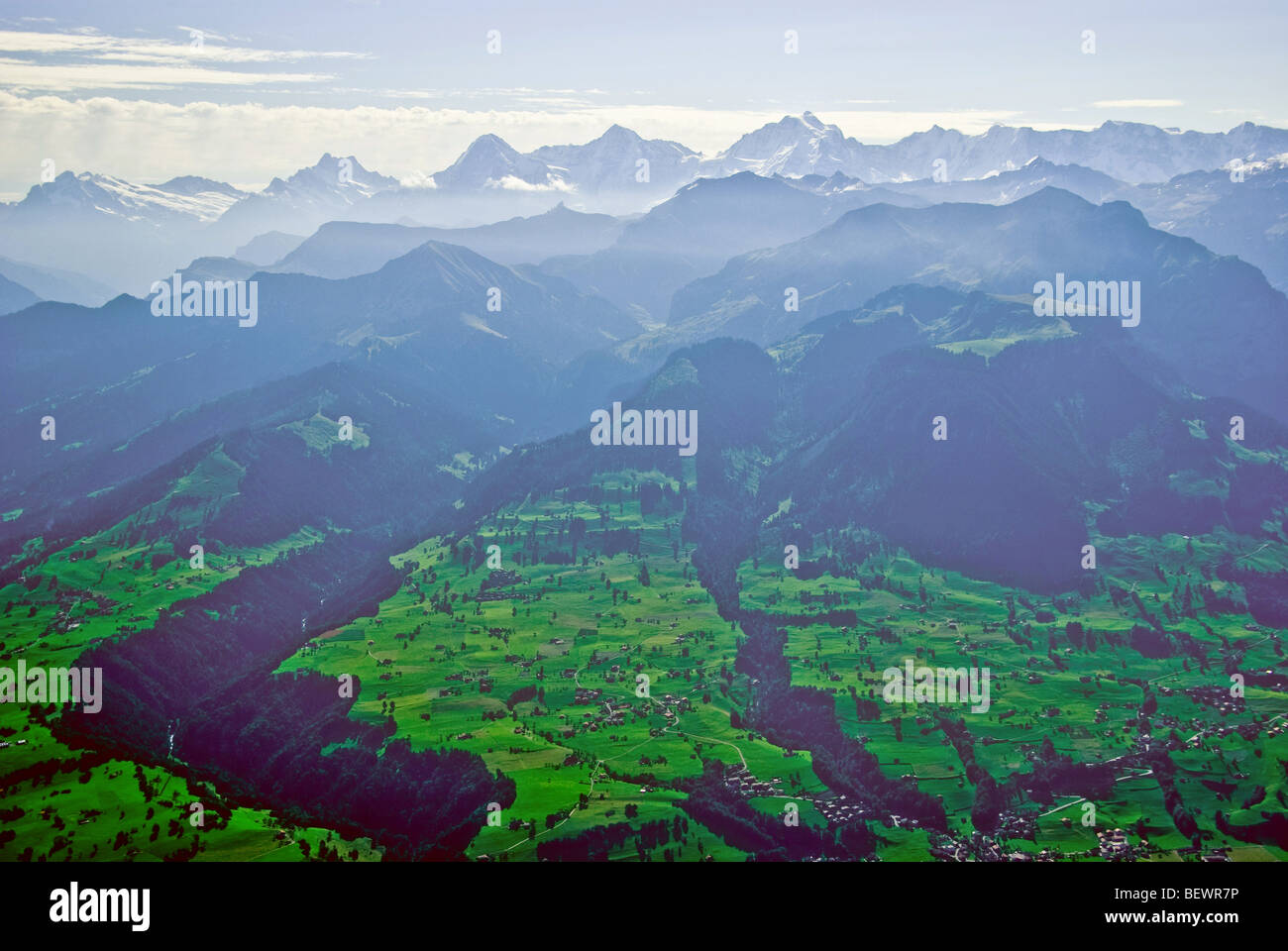 View from Mount Niesen (2336-meter-high) Swiss Alps Stock Photo - Alamy