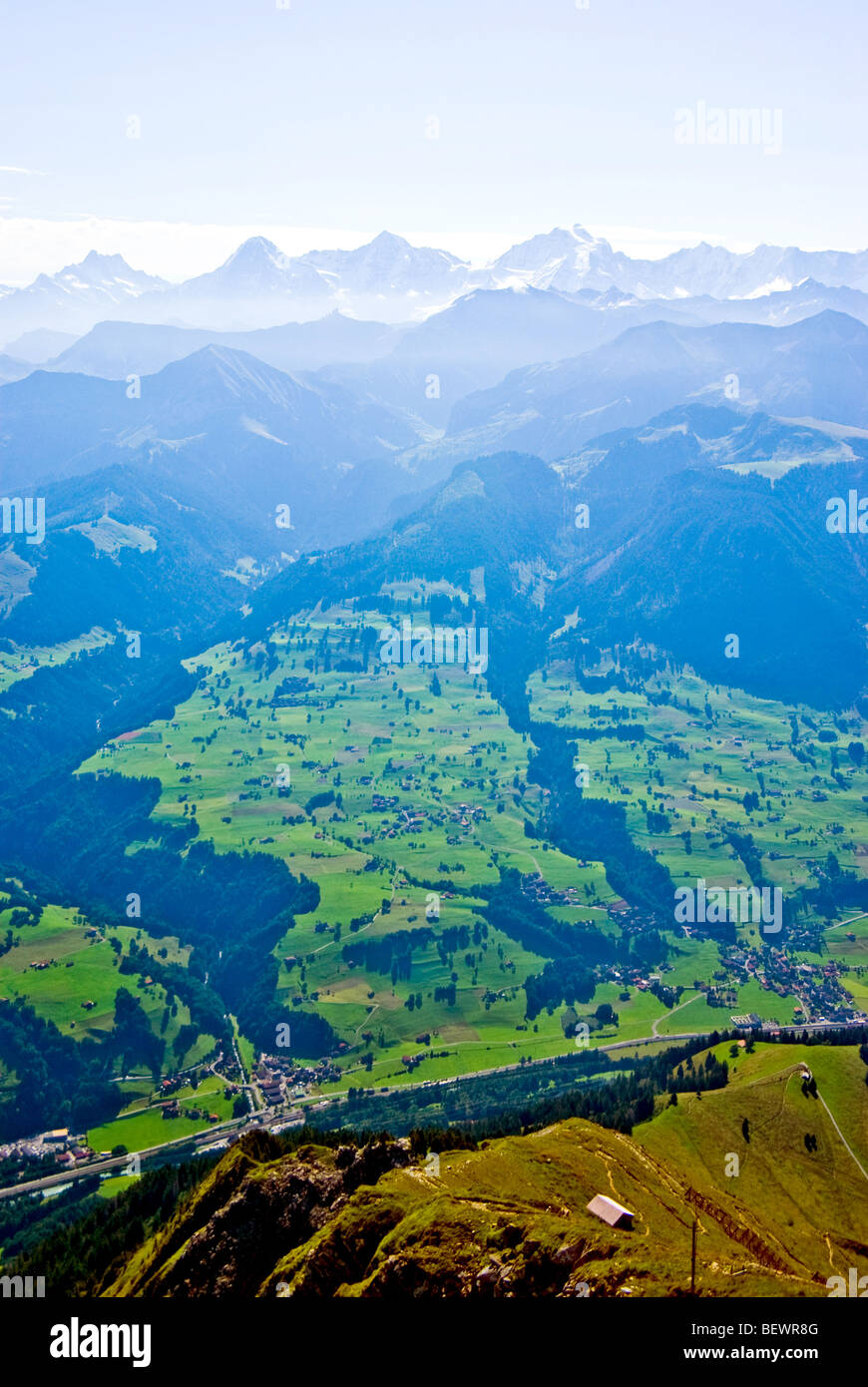 View from Mount Niesen (2336-meter-high) Swiss Alps Stock Photo - Alamy