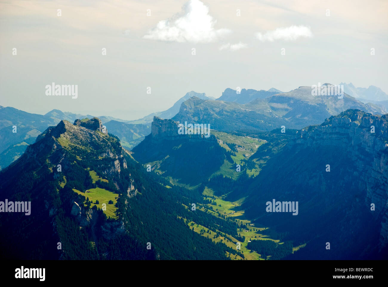 View from Mount Niesen (2336-meter-high) Switzerland Alps Swiss Pyramid ...