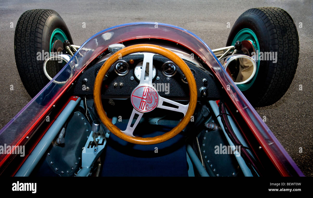 1964 Derrington Francis ATS GP cockpit in the paddock at Goodwood ...