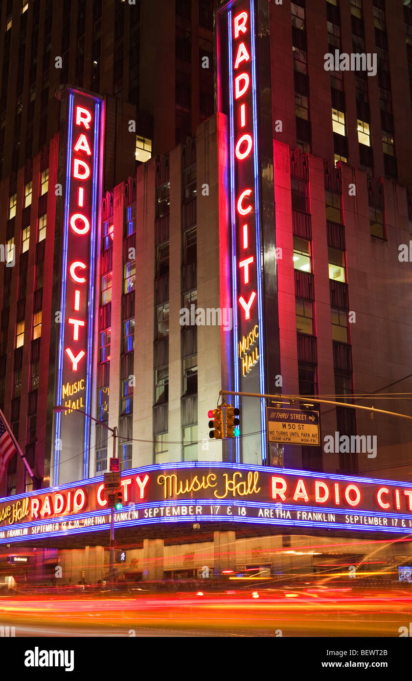 Radio city music hall light hi-res stock photography and images - Alamy