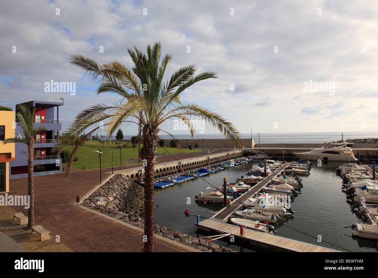marina and port of Calheta island of Madeira, Portugal, Europe. Photo ...