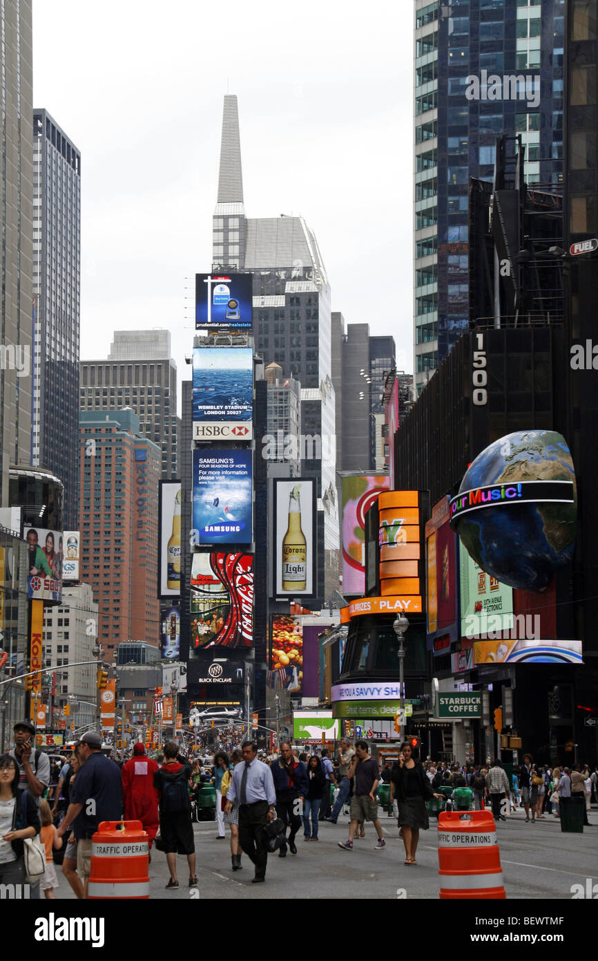 Neon signs on Times Square, New York city,USA Stock Photo - Alamy