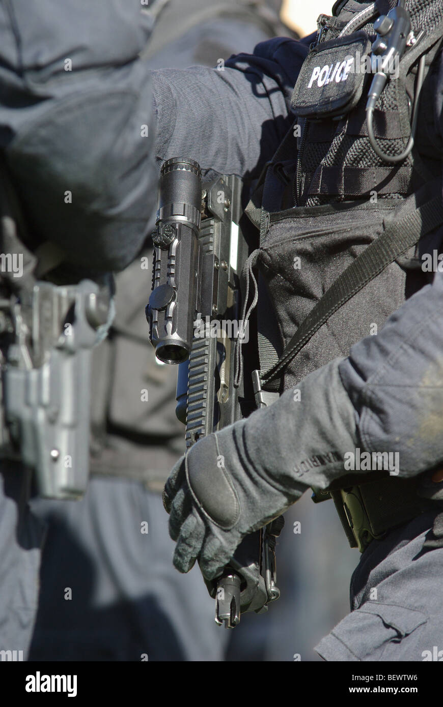 Police tactical firearms Stock Photo - Alamy