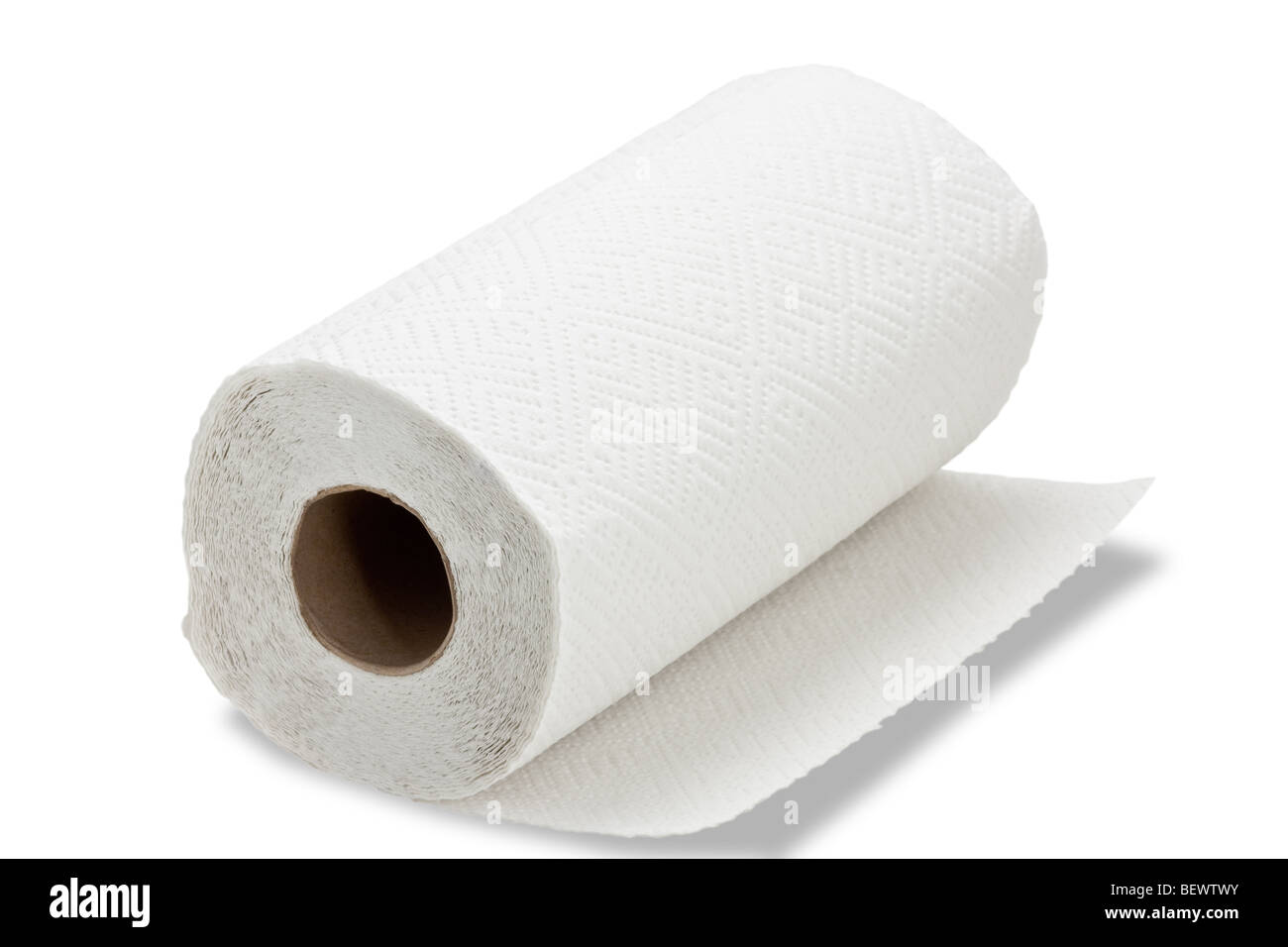 Paper towel on white background Stock Photo - Alamy