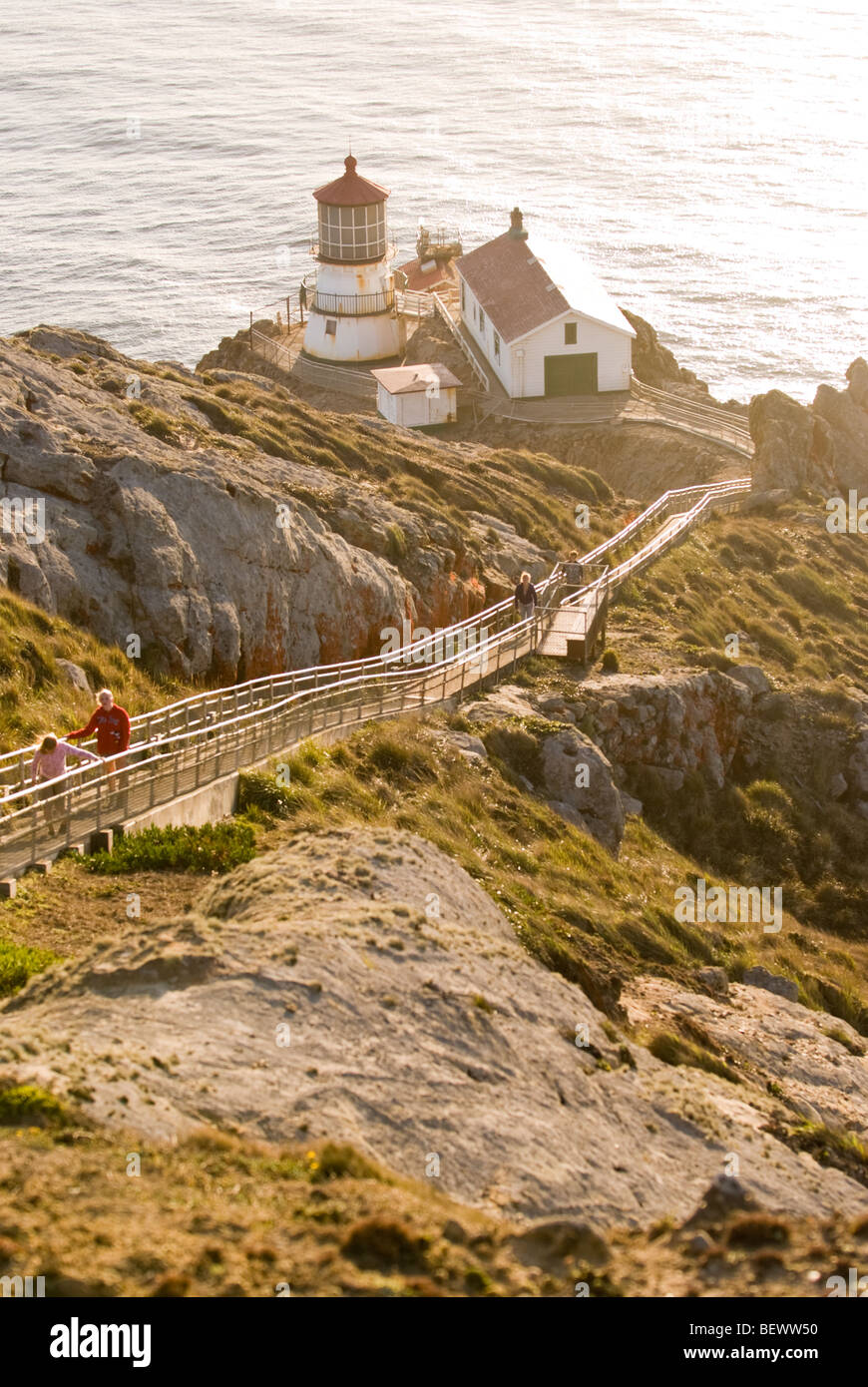 The Point Reyes Lighthouse at the Point Reyes National Seashore near ...