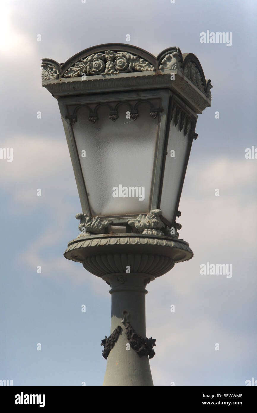 lamppost on Chain Bridge Stock Photo - Alamy
