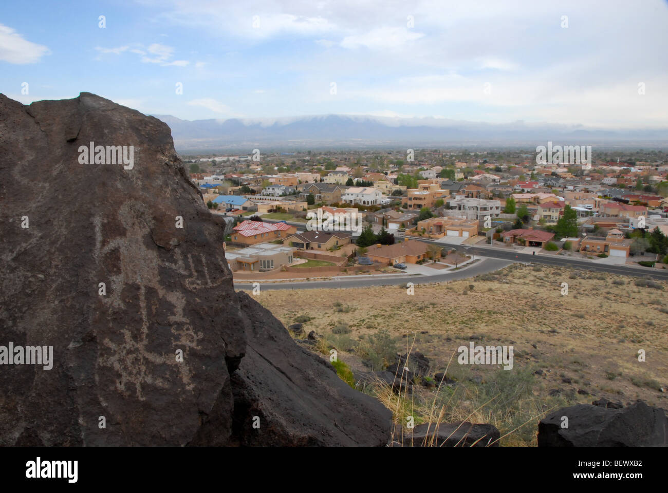 edge of city suburb in New mexico Stock Photo - Alamy