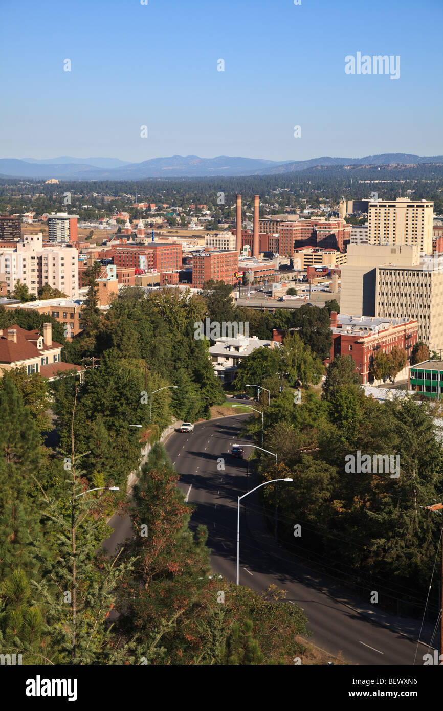 Spokane, Washington city skyline view from Pioneer Park Stock Photo - Alamy