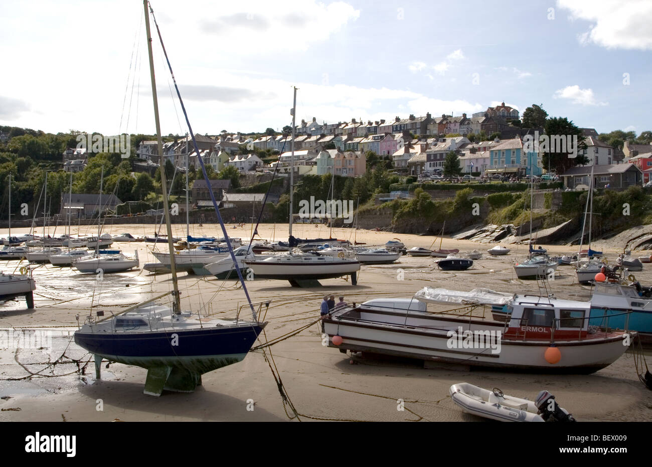 New Quay Harbor in West Wales Stock Photo - Alamy