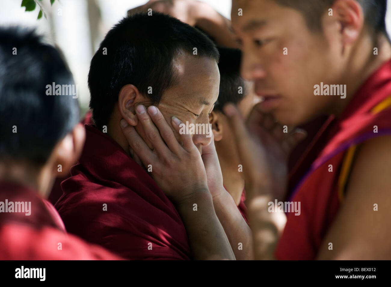 Monk thinking hi-res stock photography and images - Alamy