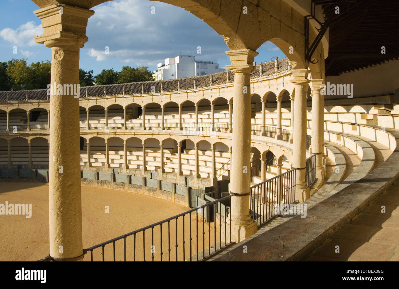 Bull fight arena in Ronda, the oldest one in Spain Stock Photo - Alamy