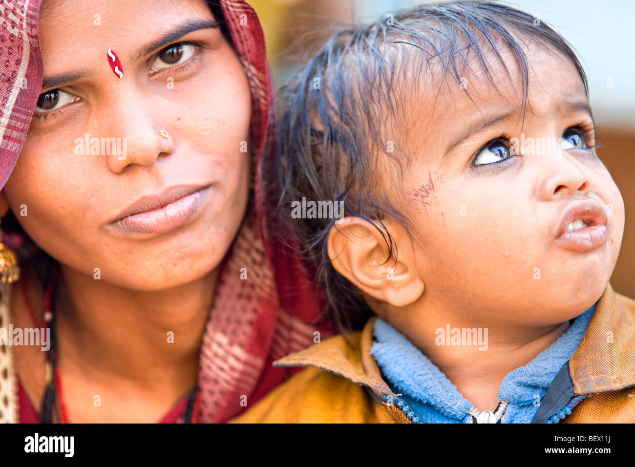 People living around the Orchha village, Madhya pradesh, India Stock ...
