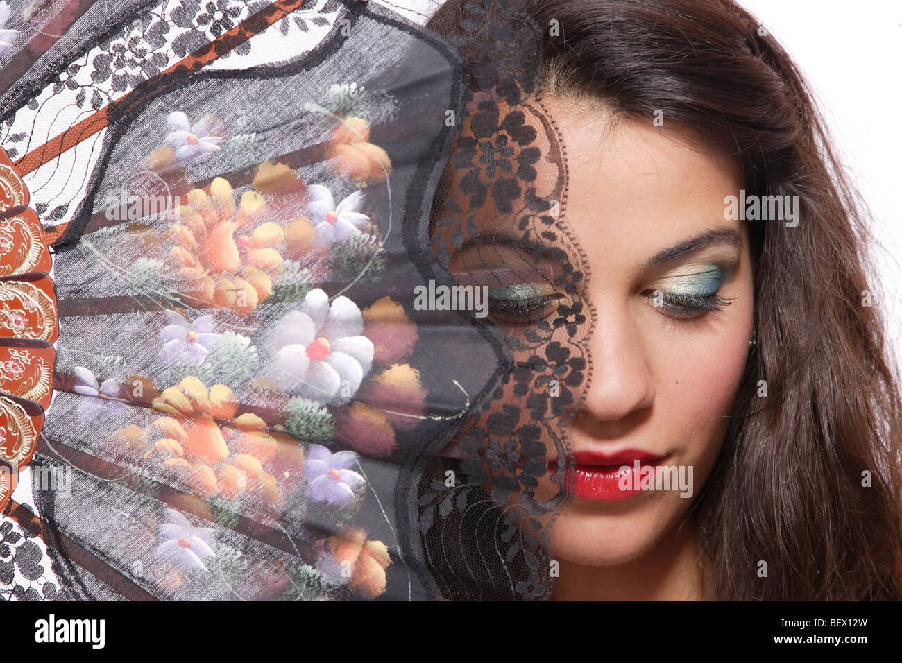Traditional spanish flamenco hand fan hi-res stock photography and ...