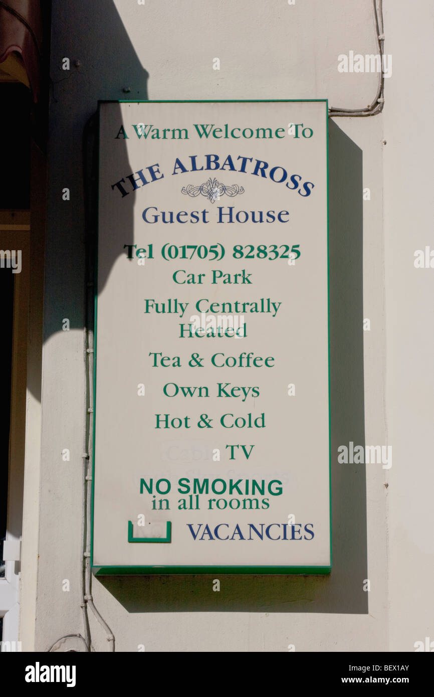 Guest house sign hi-res stock photography and images - Alamy