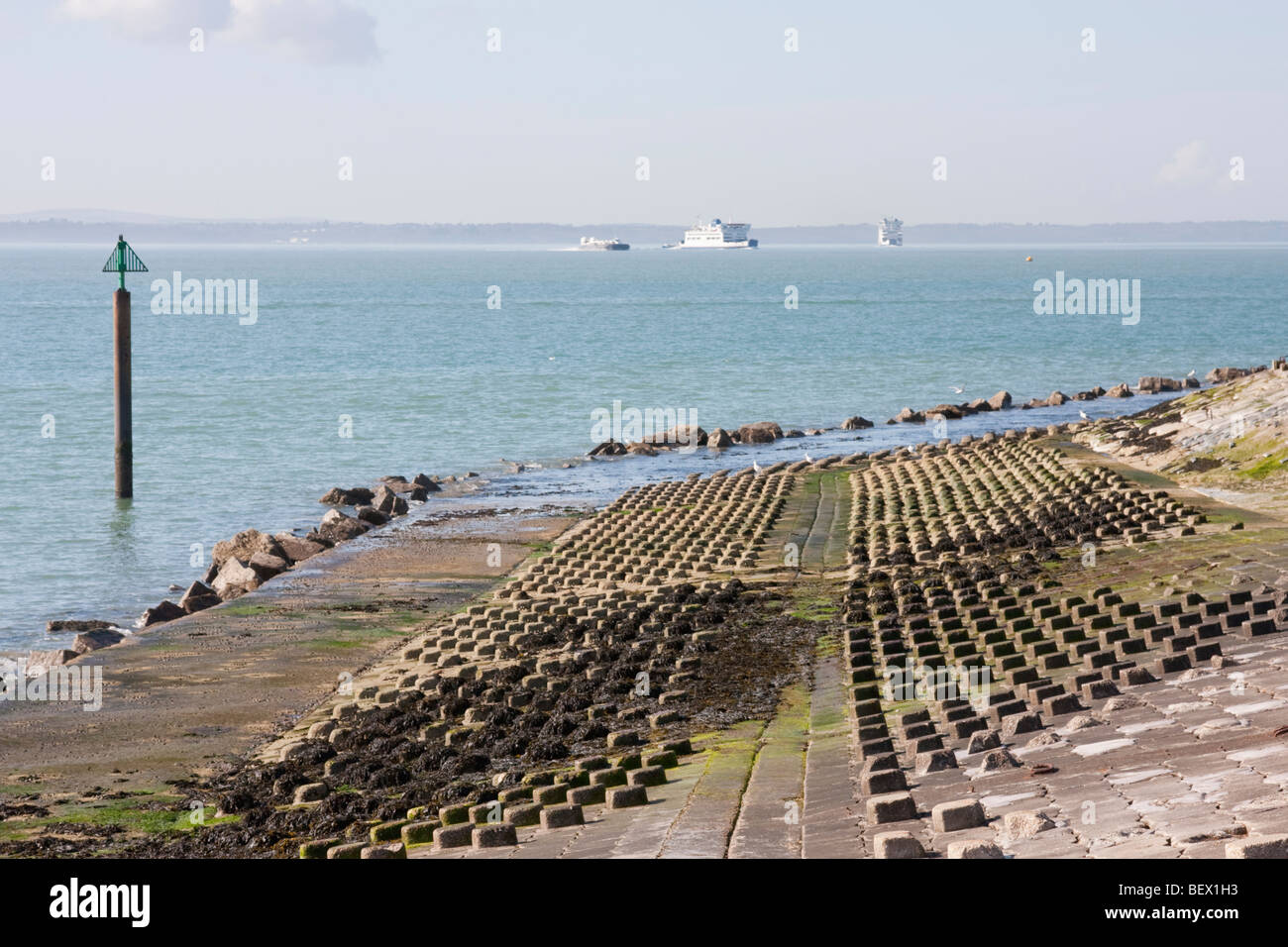 Sea defences near Portsmouth, England UK Stock Photo - Alamy