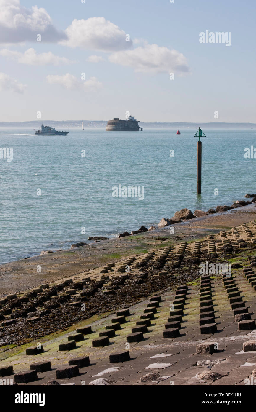 Sea defences in Portsmouth & Southsea, England UK Stock Photo - Alamy