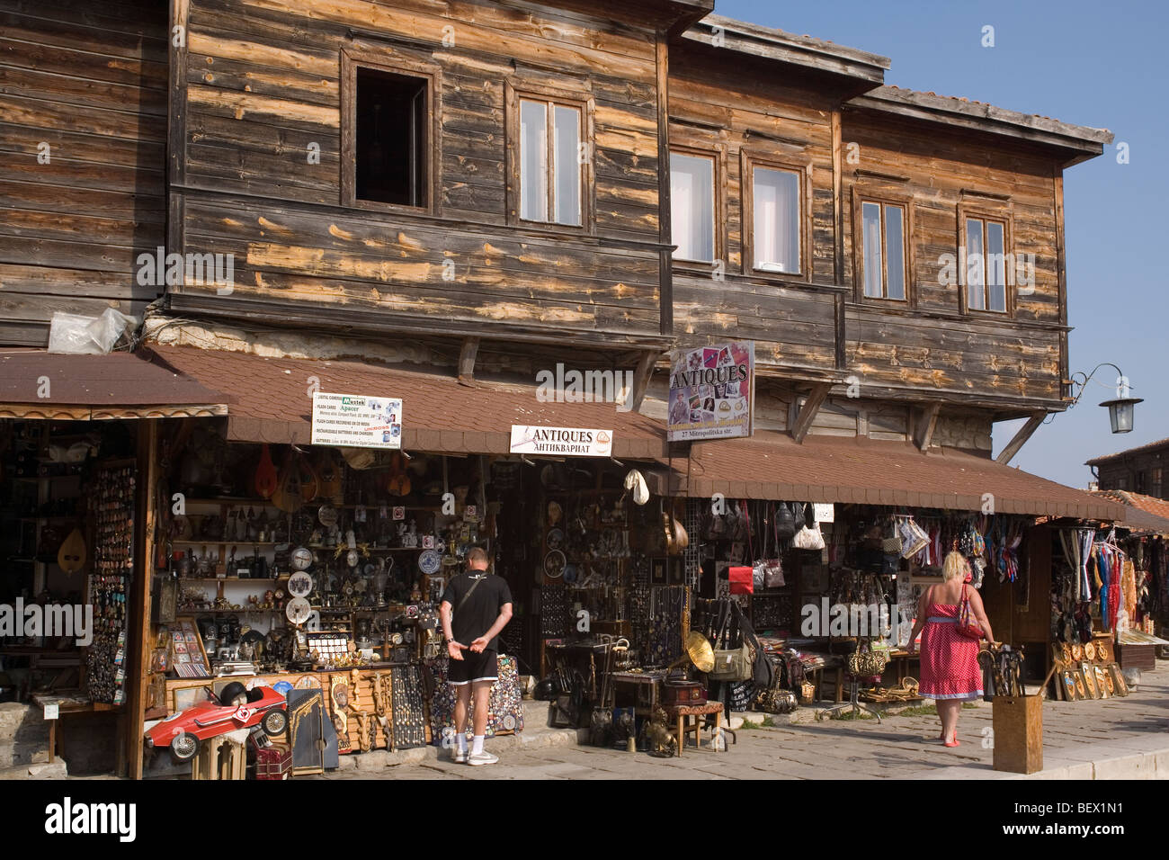 Bulgaria Nessebur Shops Stock Photo - Alamy