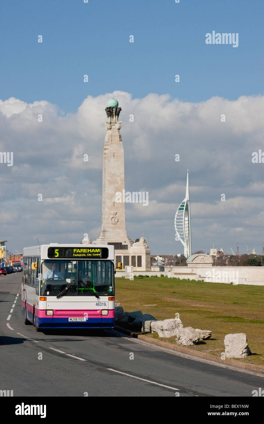 Bus to Fareham passing through Southsea, England UK Stock Photo - Alamy