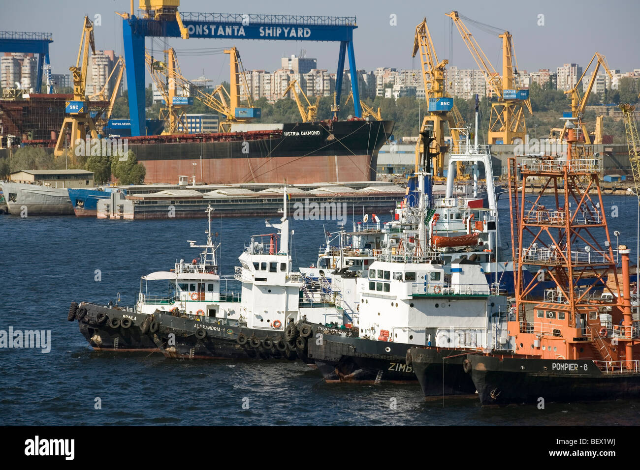 Romania Constanta port Stock Photo - Alamy