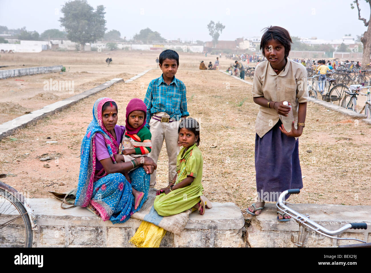 People living around the Orchha village, Madhya pradesh, India Stock ...