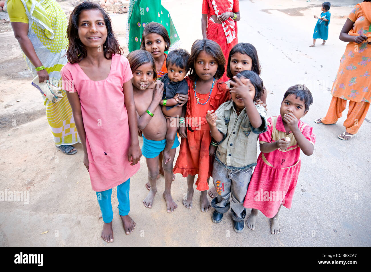 People living around the Orchha village, Madhya pradesh, India Stock ...