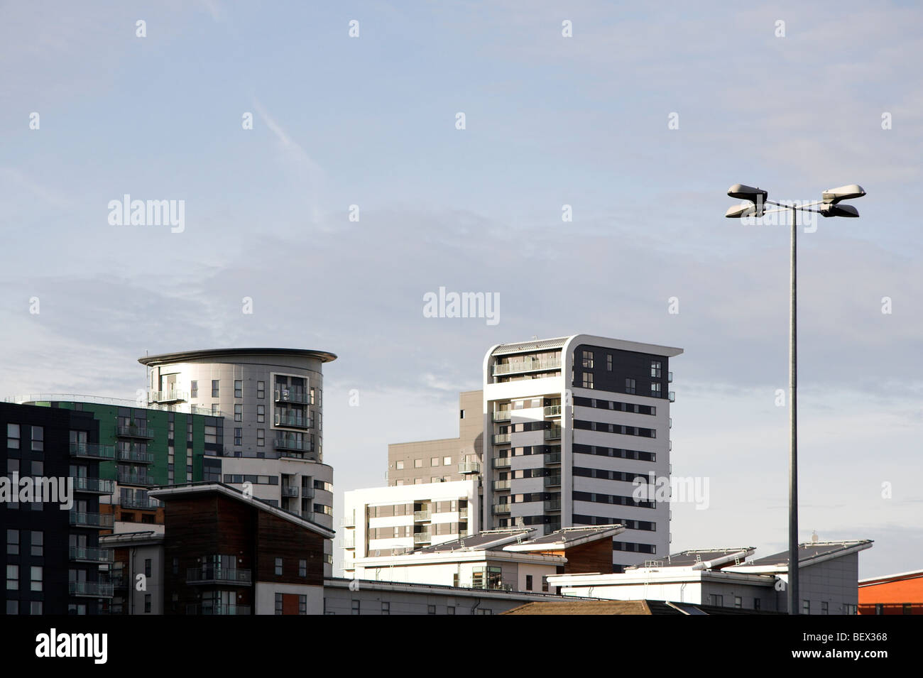 Modern apartments, The Green Quarter, Manchester, England, UK Stock ...