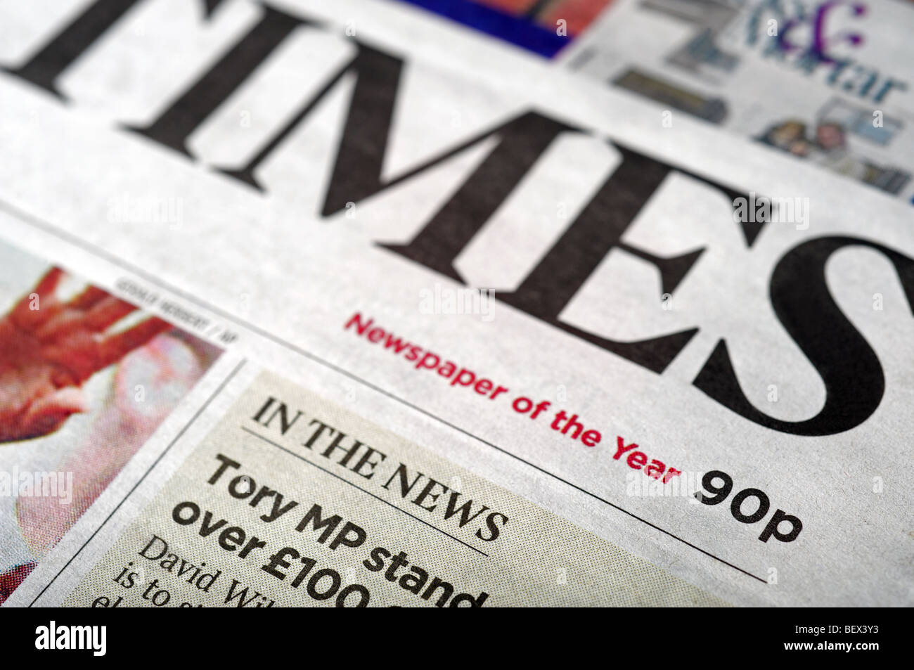 The Daily Times Newspaper Showing The Cover Price Of 90p Stock Photo the-daily-times-newspaper-showing-the-cover-price-of-90p-stock-photo