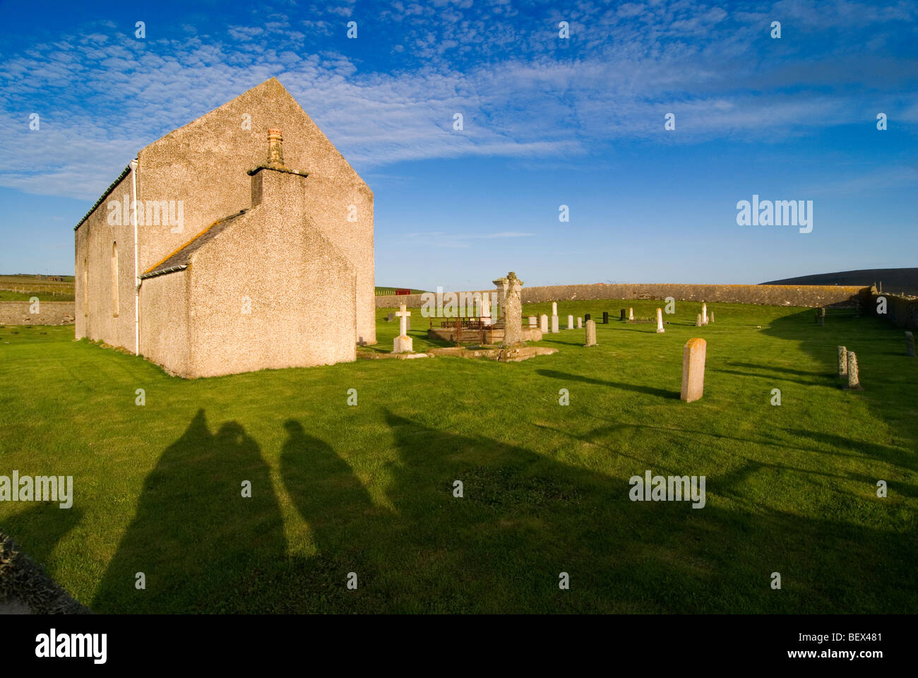 The Small kirk situated at Tresta on the small island of Fetlar in the ...