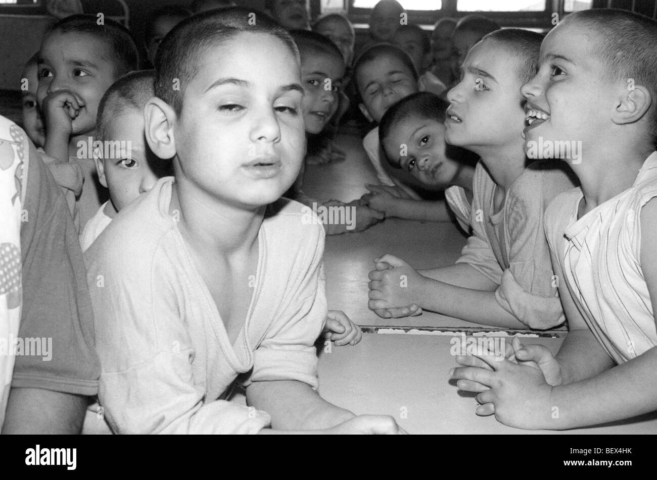 Romanian orphans, Suceava, Moldavia, 1990 Stock Photo - Alamy