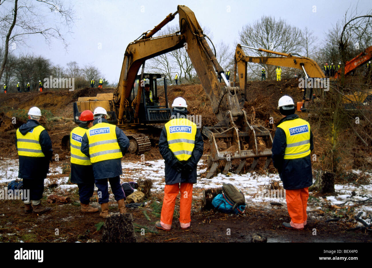 Security Guards, Road Building, The Chase, Newbury By-Pass Berkshire ...
