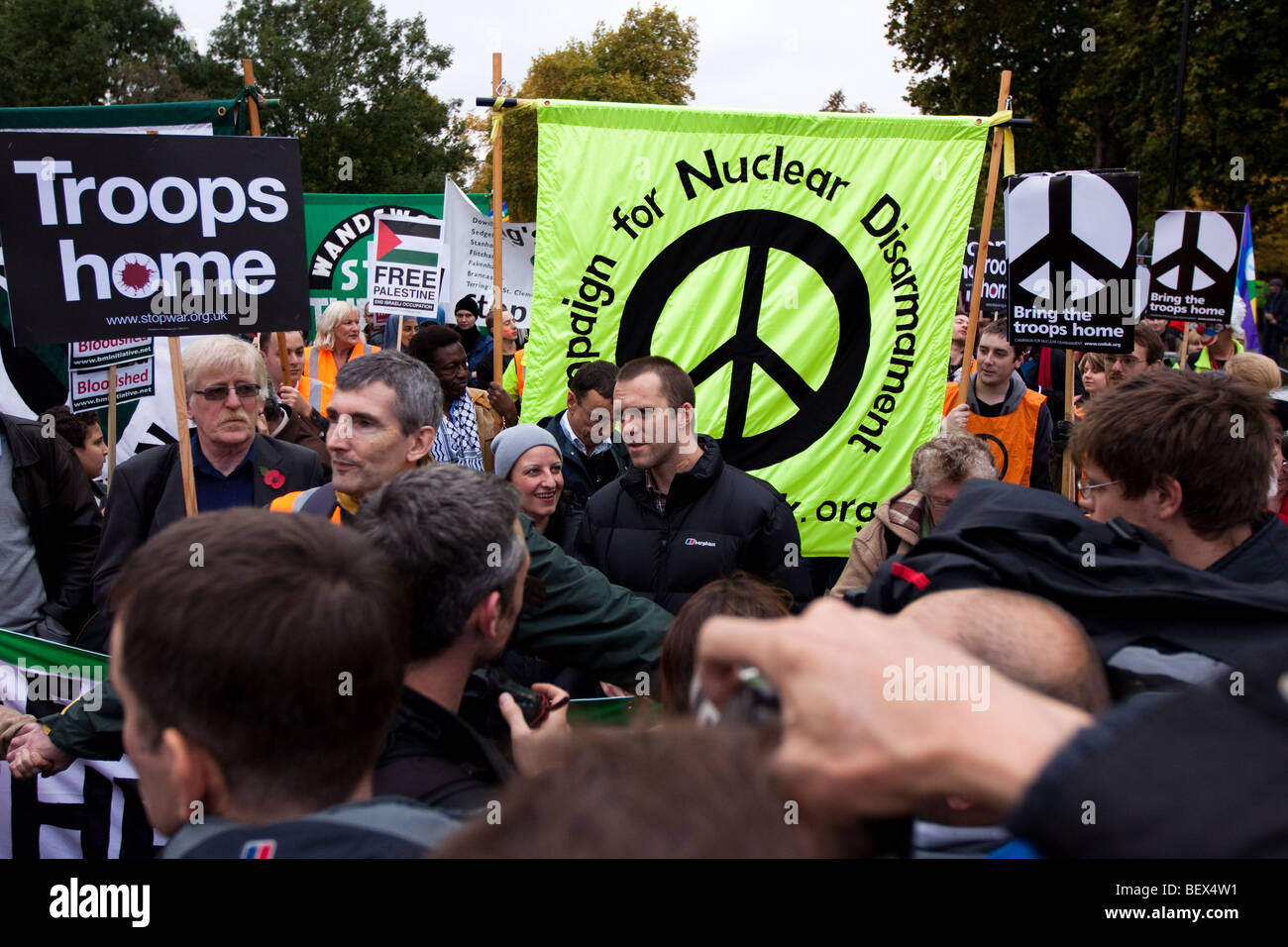 Lance Corporal Joe Glenton at anti-war rally Stock Photo - Alamy