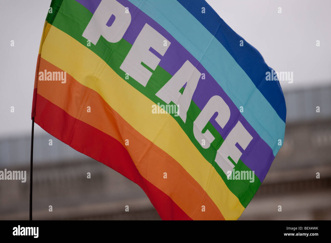 Peace rainbow flag hi-res stock photography and images - Alamy