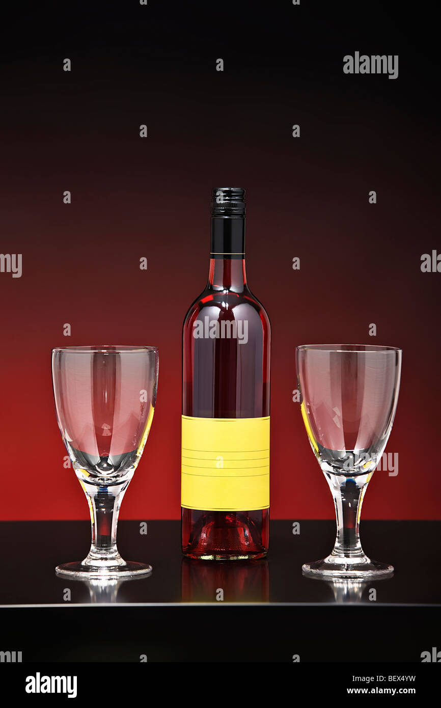 rose wine on a bar Stock Photo - Alamy