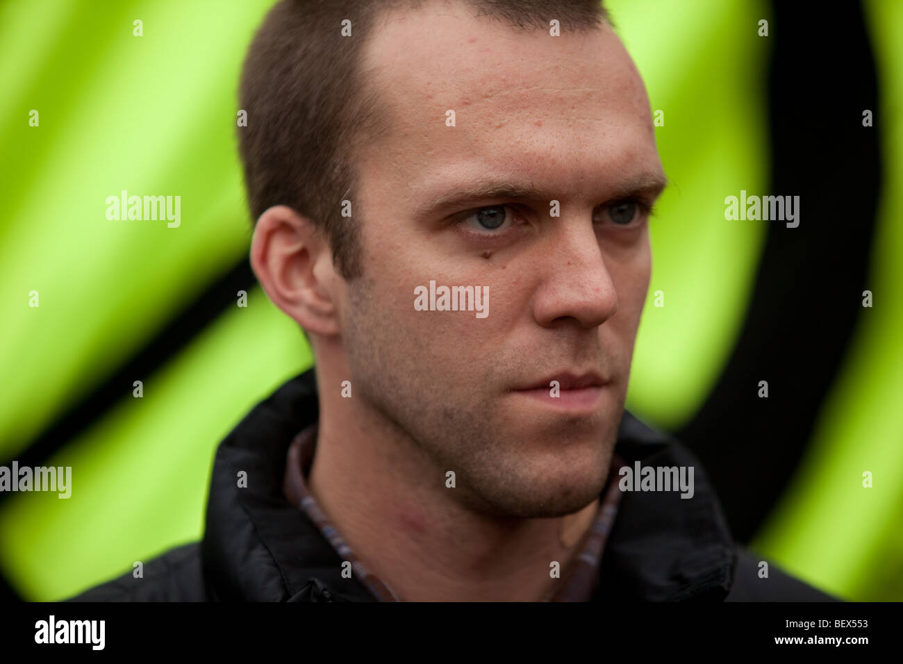 Lance Corporal Joe Glenton at anti-war demonstration Stock Photo - Alamy