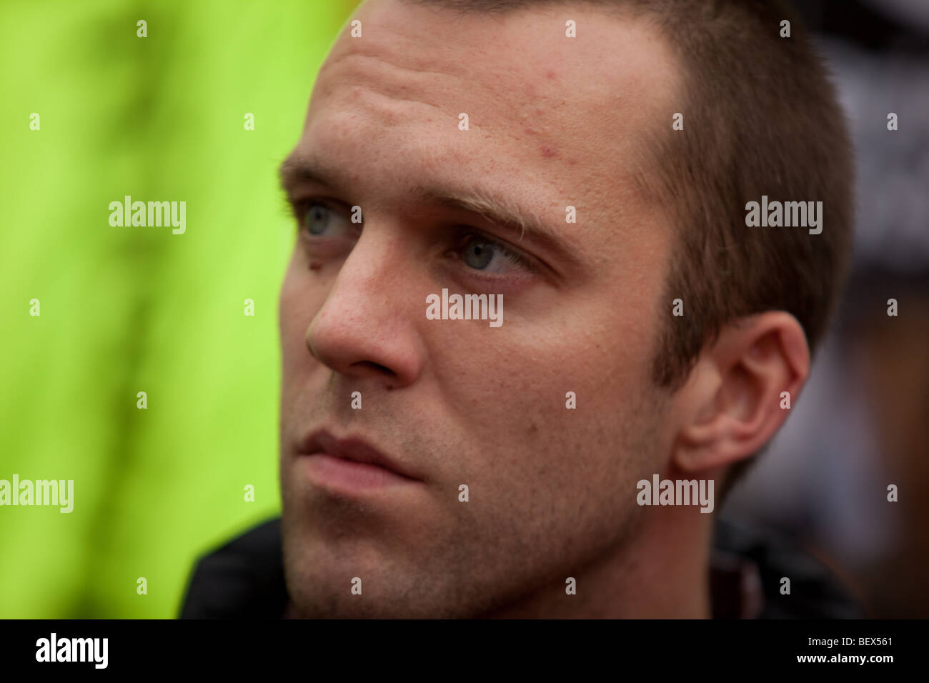 Lance Corporal Joe Glenton at anti-war demonstration Stock Photo - Alamy